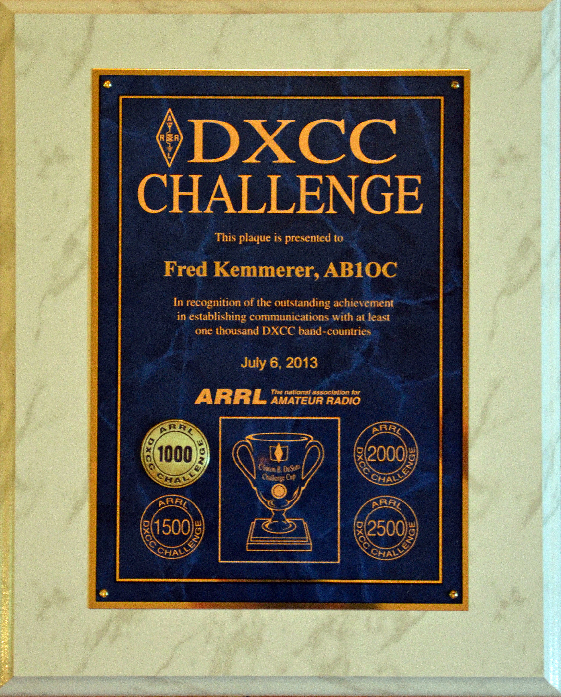 AB1OC Completes The DXCC Challenge Award